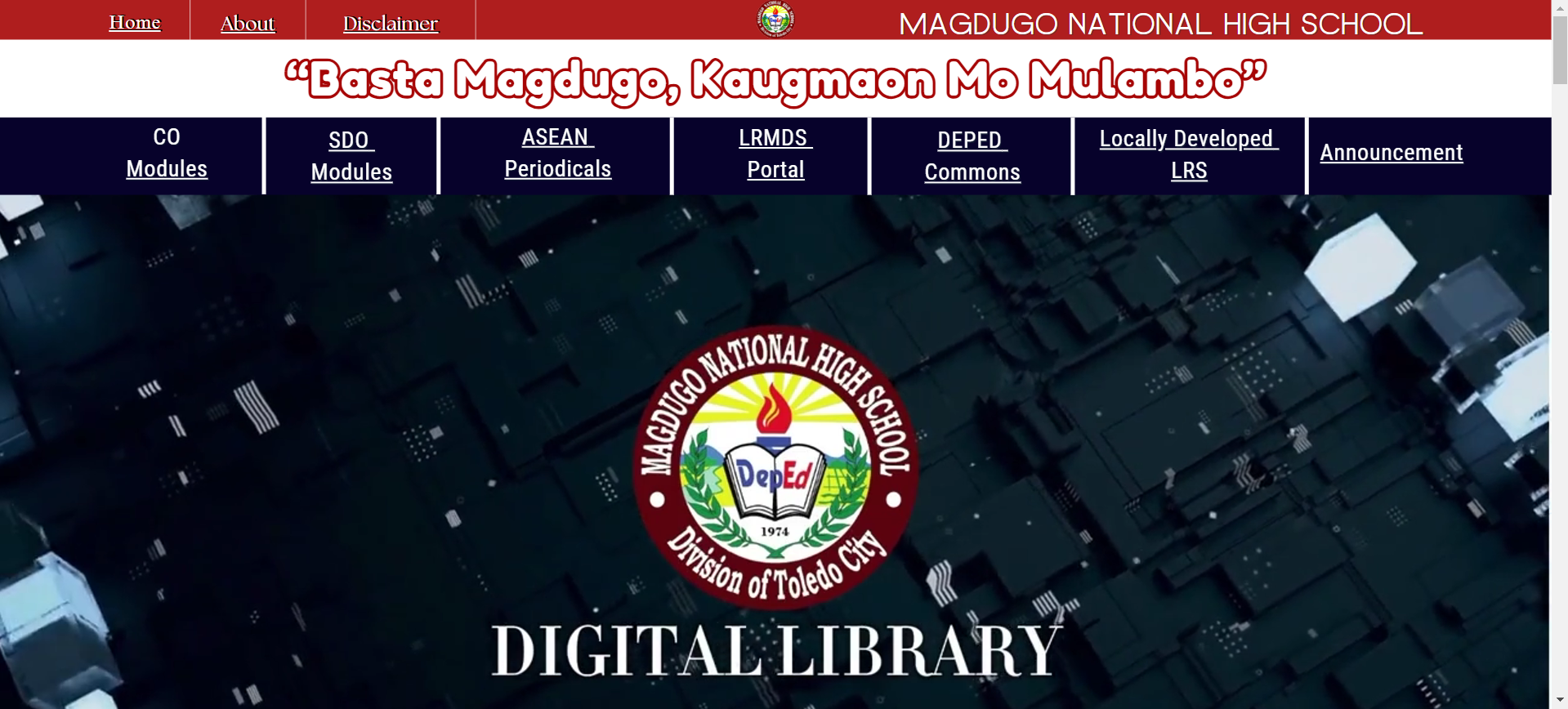 Secondary Cluster 1 – Digital Libraries | DepEd SDO Toledo LRMS